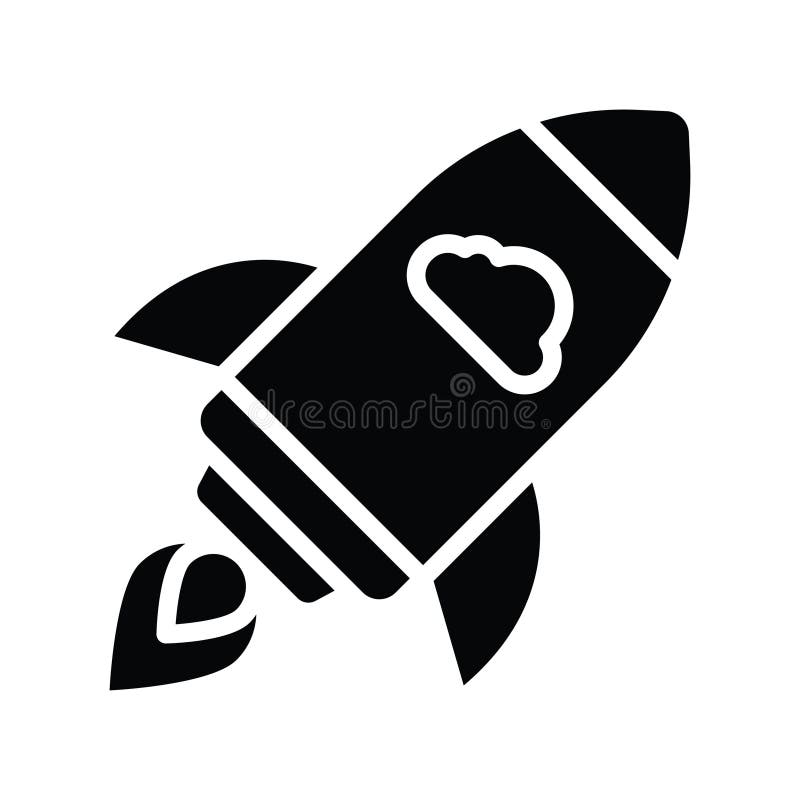 Launch Solid Fill Outline Icon Design Illustration. Media Control ...
