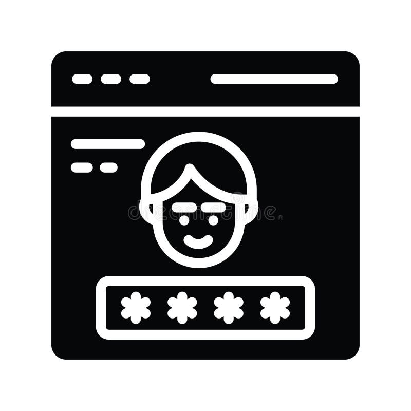 Login Password Vector Filled Outline Icon Style Illustration. EPS 10 File Stock Vector ...