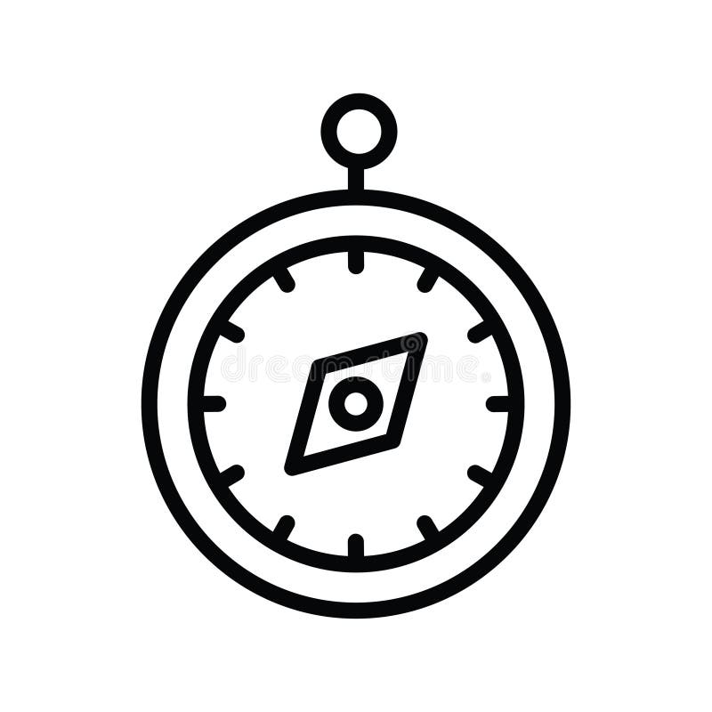 Compass Vector Outline Icon Style Illustration. Eps 10 File Stock ...