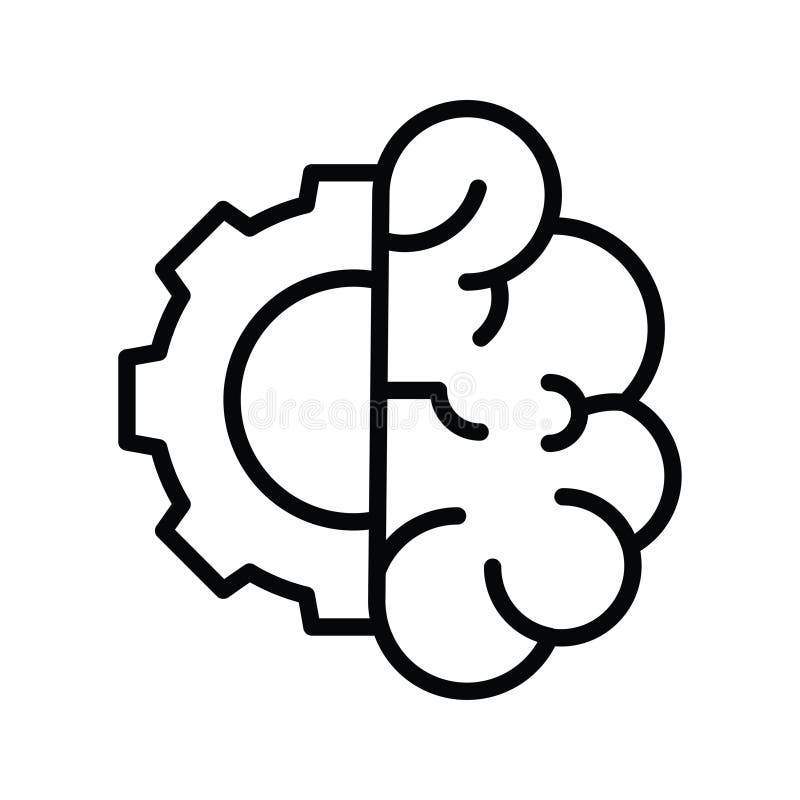 Engineering Mind Vector Outline Icon Design Illustration. Engineering ...