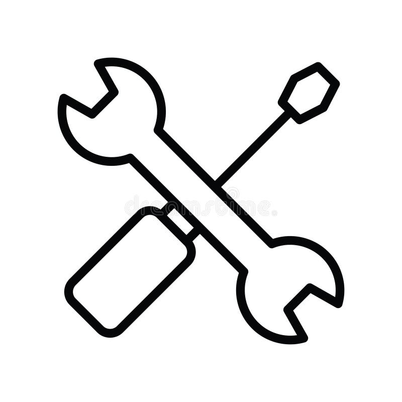 Engineering Tools Vector Outline Icon Design Illustration. Engineering ...