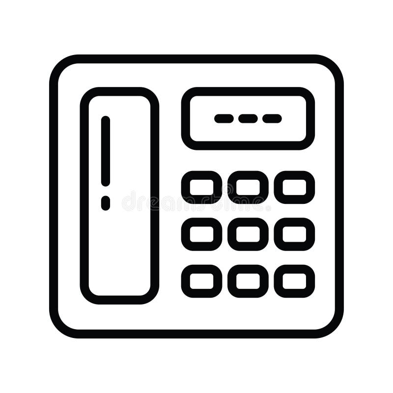 Landline Vector Solid Icon Design Illustration. Housekeeping Symbol on ...