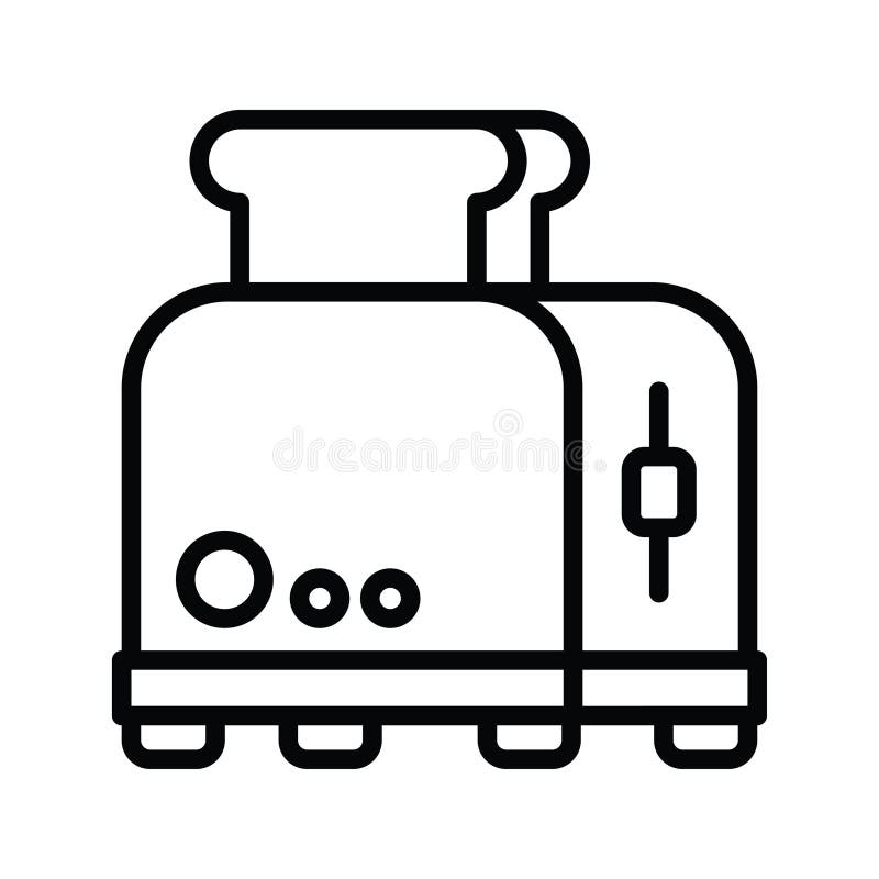 Toaster Vector Solid Icon Design Illustration. Housekeeping Symbol on White Background EPS 10 ...