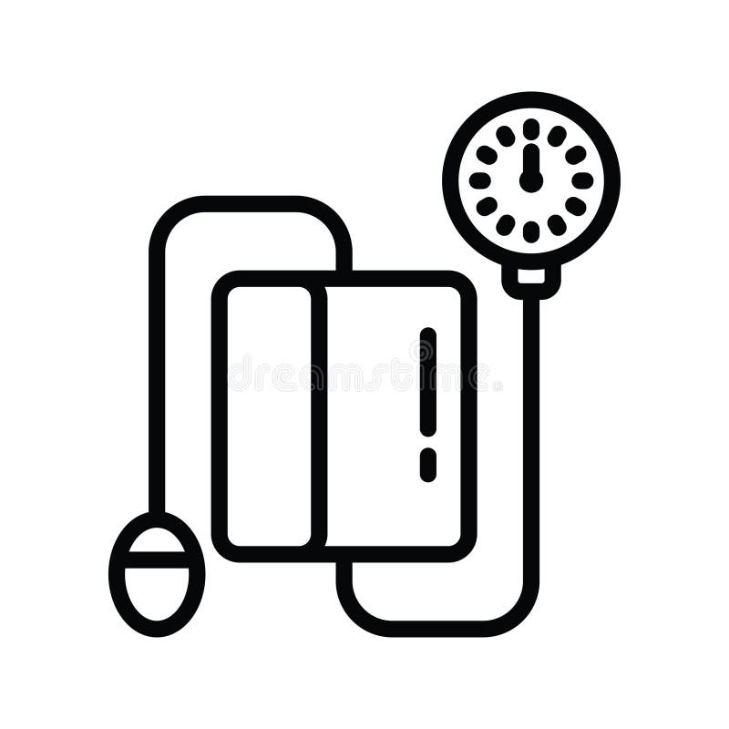 Bp Apparatus Vector Outline Icon Design Illustration. Medical Symbol on ...