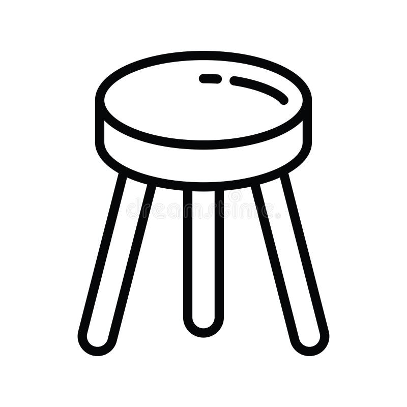 Stool Vector Outline Icon Design Illustration. Medical Symbol on White ...