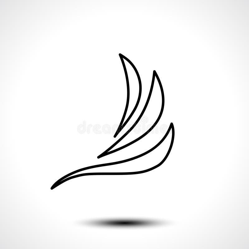 Wing line icon stock vector. Illustration of insignia - 285831578