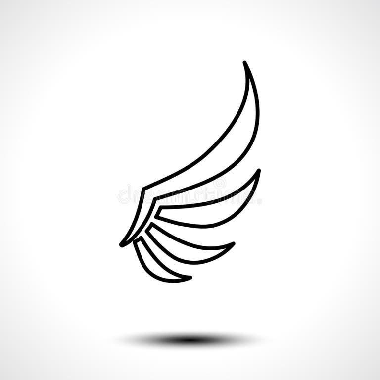 Wing line icon stock vector. Illustration of eagle, dove - 285831576