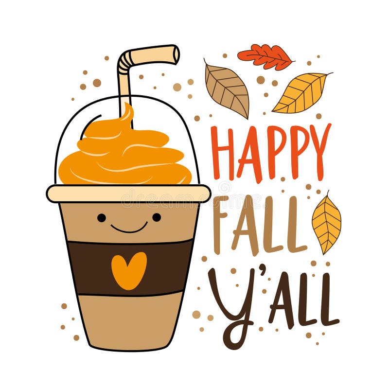 Happy Pumpkin Spice Season - Funny Hand Drawn Dogl with Pumpkin Spice ...