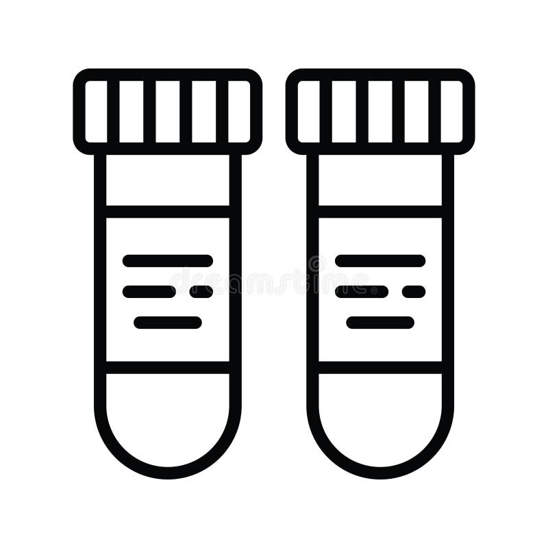 Vial Vector Outline Icon Design Illustration. Medical Symbol on White ...