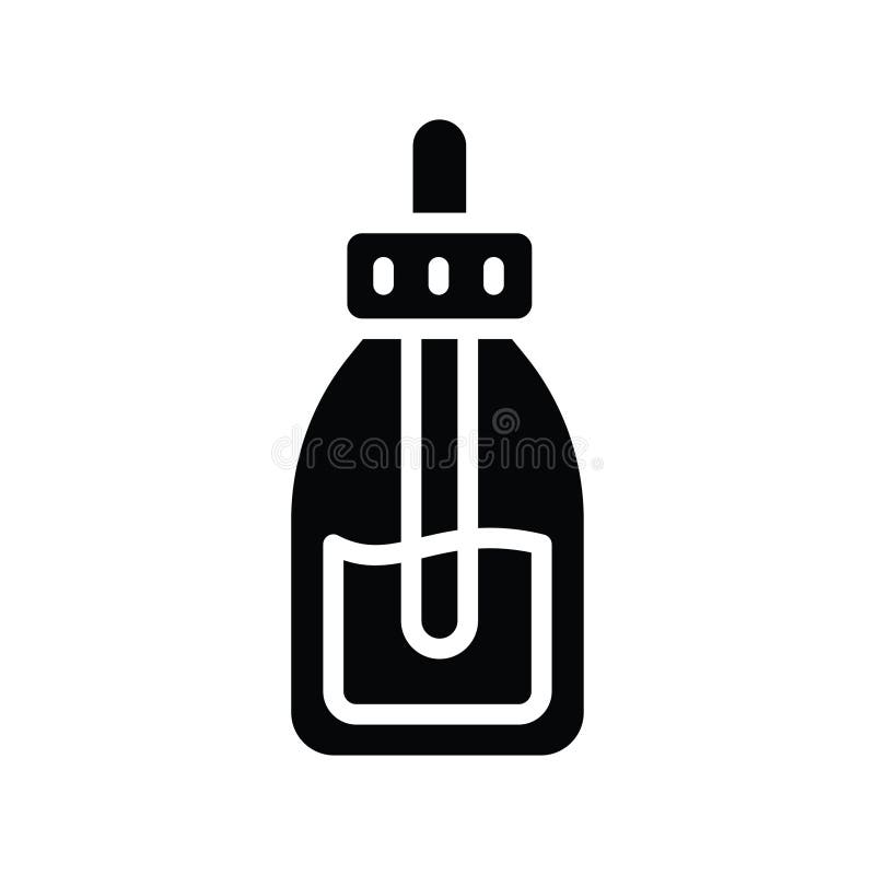Dropper Vector Solid Icon Design Illustration. Medical Symbol on White ...