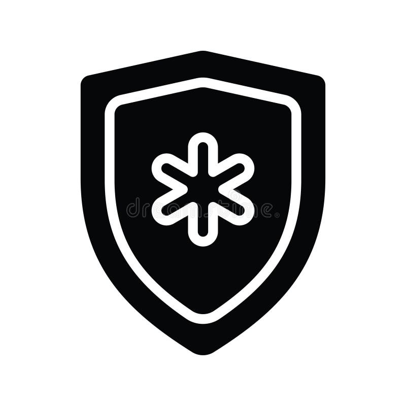 Medical Security Vector Solid Icon Design Illustration. Medical Symbol ...