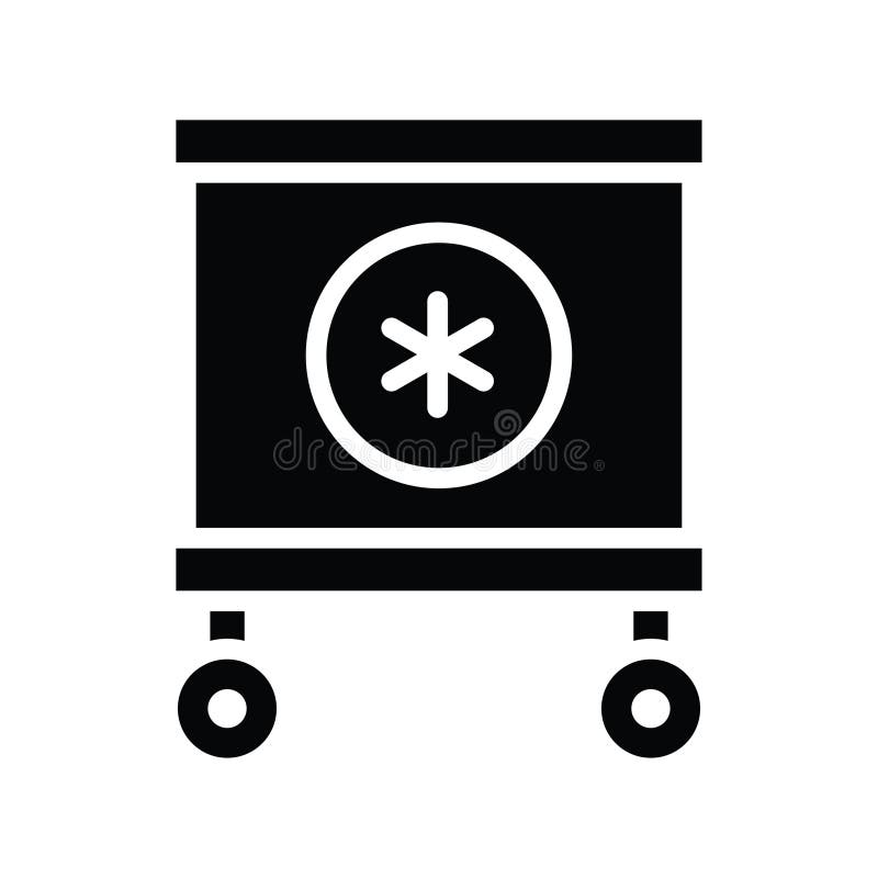 Surgical Trolley Vector Solid Icon Design Illustration. Medical Symbol ...