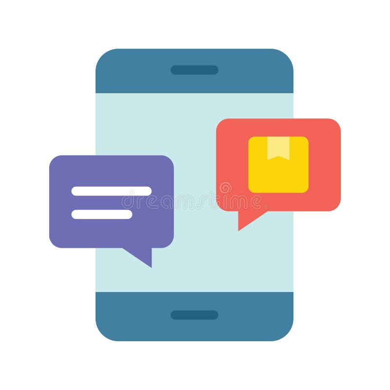 Delivery Message Vector Flat Icon Design Illustration. Product ...
