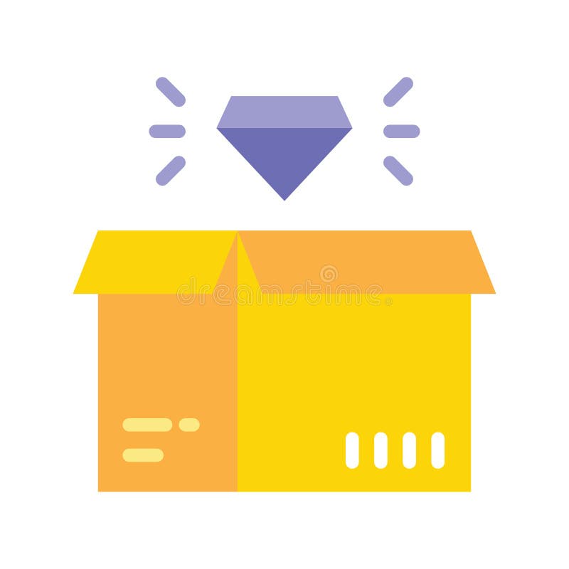 Diamond Delivery Vector Flat Icon Design Illustration. Product ...