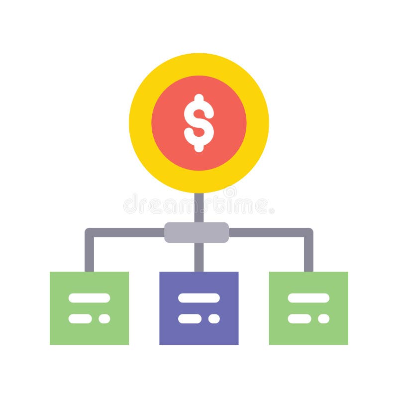 Financial Network Vector Flat Icon Design Illustration. Product ...