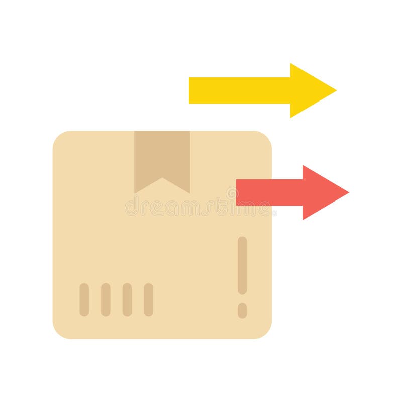 Send Parcel Vector Flat Icon Design Illustration. Product Management ...