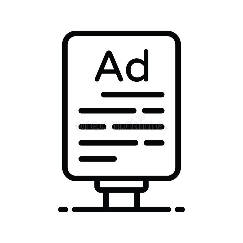 Ad Vector Outline Icon Design Illustration. Product Management Symbol ...