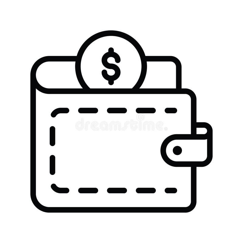 Wallet Vector Solid Icon Style Illustration. EPS 10 File Stock Vector ...