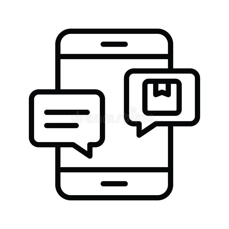 Delivery Message Vector Outline Icon Design Illustration. Product ...
