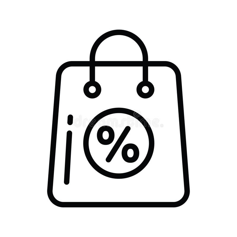 Shopping Discount Vector Outline Icon Design Illustration. Product ...
