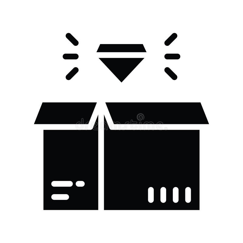 Diamond Delivery Vector Outline Icon Design Illustration. Product ...