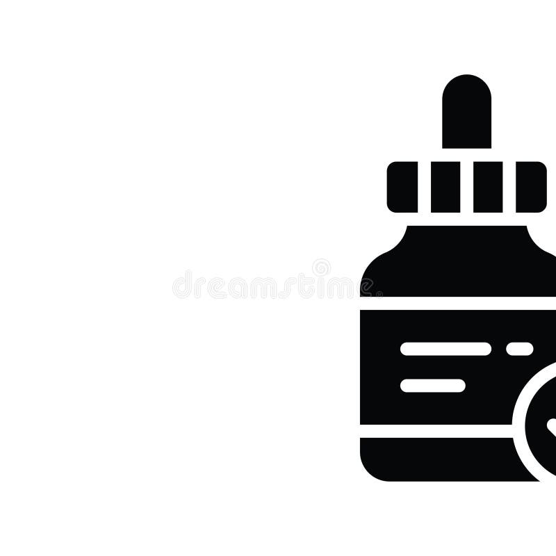 Dropper Bottle Vector Solid Icon Design Illustration. Product Management Symbol on White ...