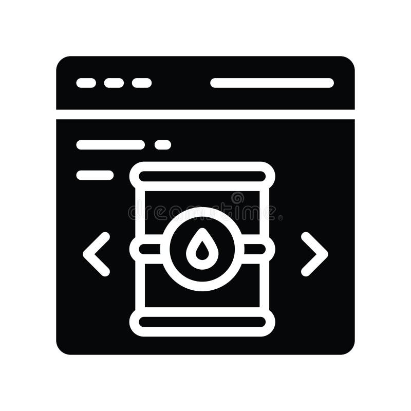 Shopping Website Vector Solid Icon Design Illustration. Product Management Symbol on White ...