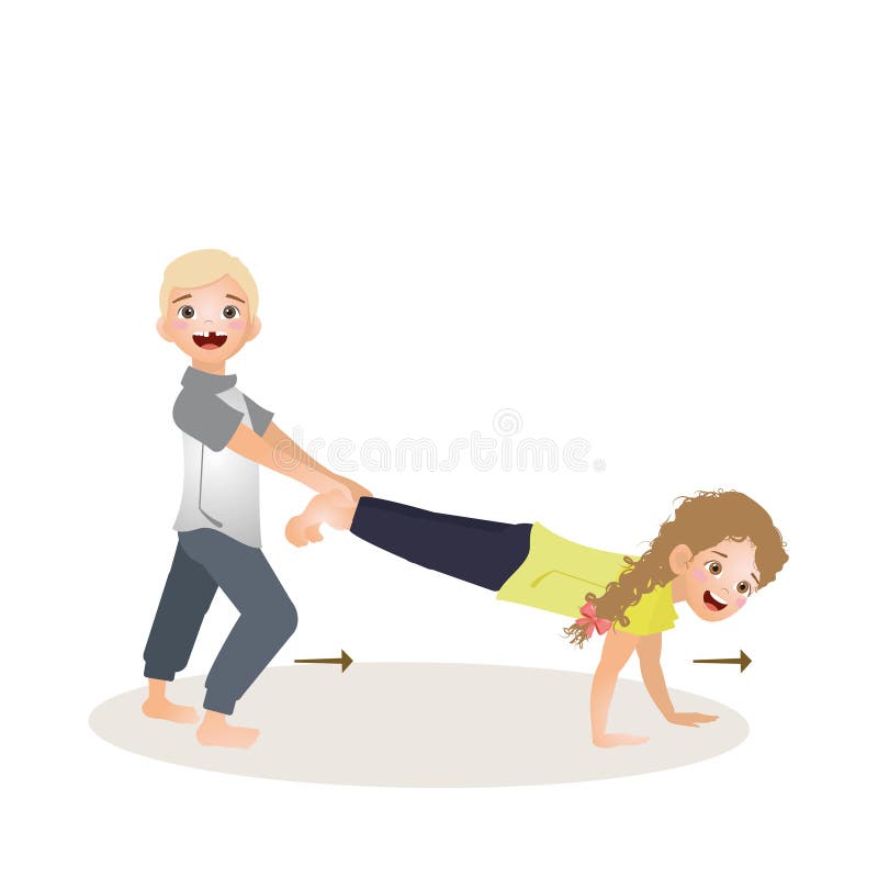 Exercise for Children Pair Go Forward Stock Vector - Illustration of ...