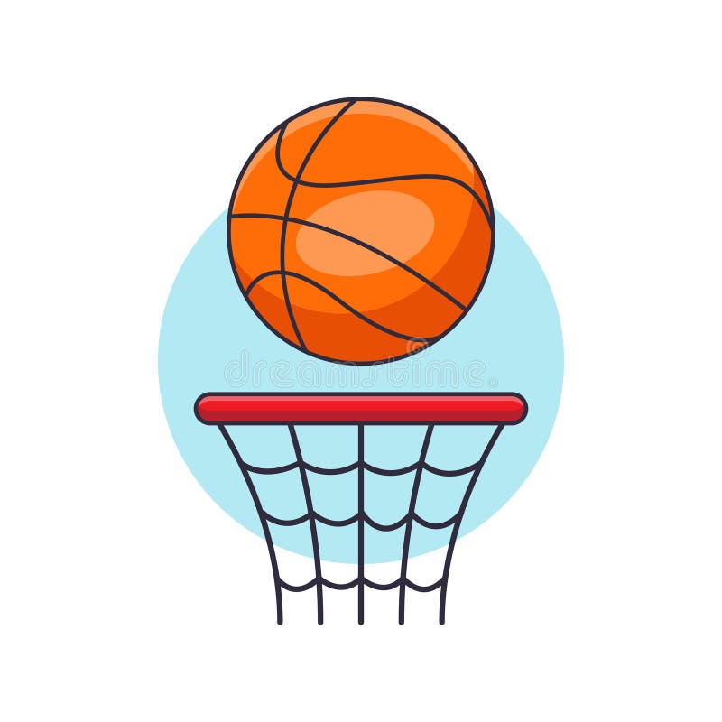 Basketball Cartoon Vector Illustration. Stock Vector - Illustration of ...