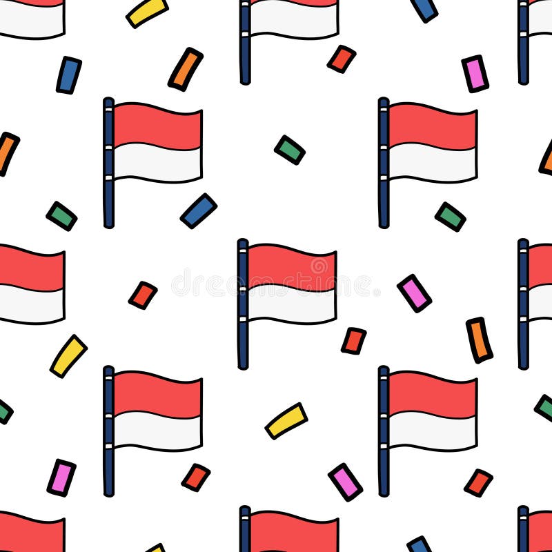 Indonesian Flag Pattern Seamless Design Stock Vector - Illustration of ...