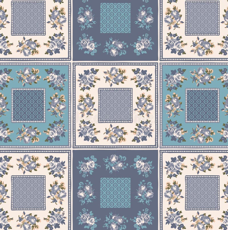 PrintVector Colorful Abstract Hand Drawn Seamless Patchwork Pattern ...