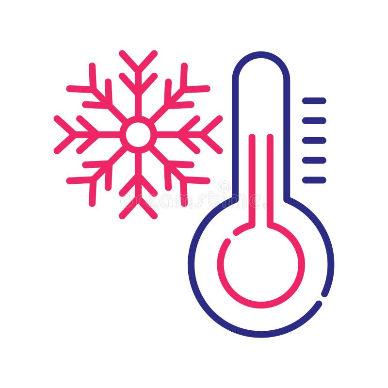 Cooling Vector Two Colour Line Icon Design Illustration. Air ...