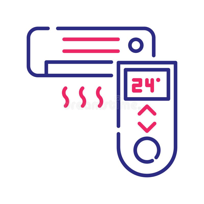 Remote Control Vector Two Colour Line Icon Design Illustration. Air ...