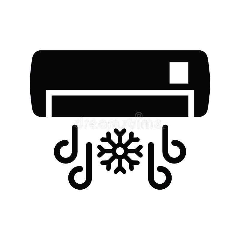 Air Conditioning Vector Solid Icon Design Illustration. Stock Vector - Illustration of design ...