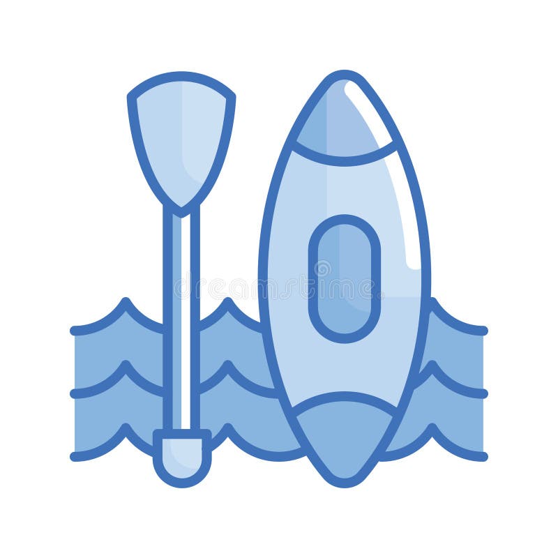 Canoe Vector Blue Series Icon Style Illustration. EPS 10 File Stock ...