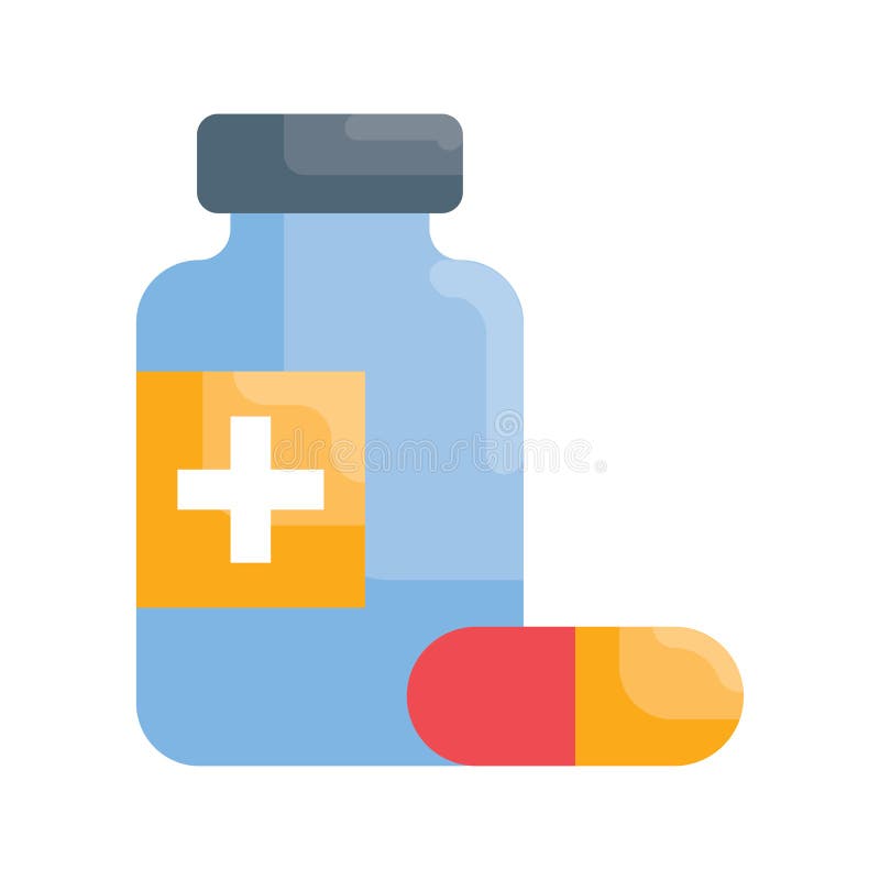 Prescription Medication Vector Flat Icon Style Illustration. EPS 10 ...