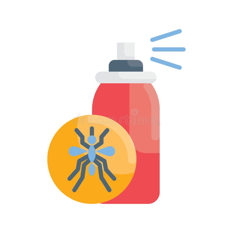 Insect Repellent Vector Flat Icon Style Illustration. EPS 10 File Stock ...