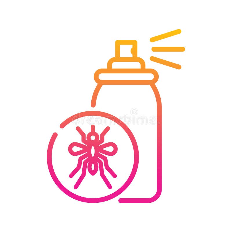 Insect Repellent Vector Gradient Icon Style Illustration. EPS 10 File ...