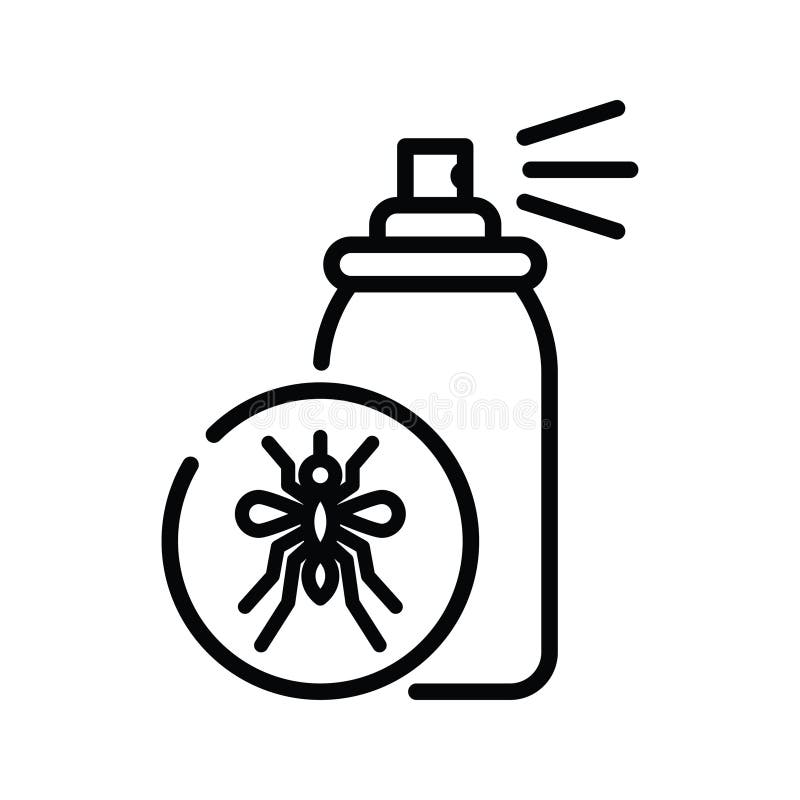 Insect Repellent Vector Outline Icon Style Illustration. EPS 10 File ...