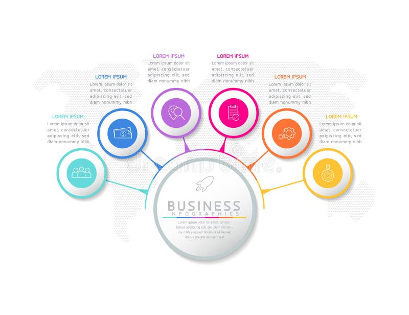 Vector Business Presentation Connecting Steps Infographic Template Stock Vector - Illustration ...