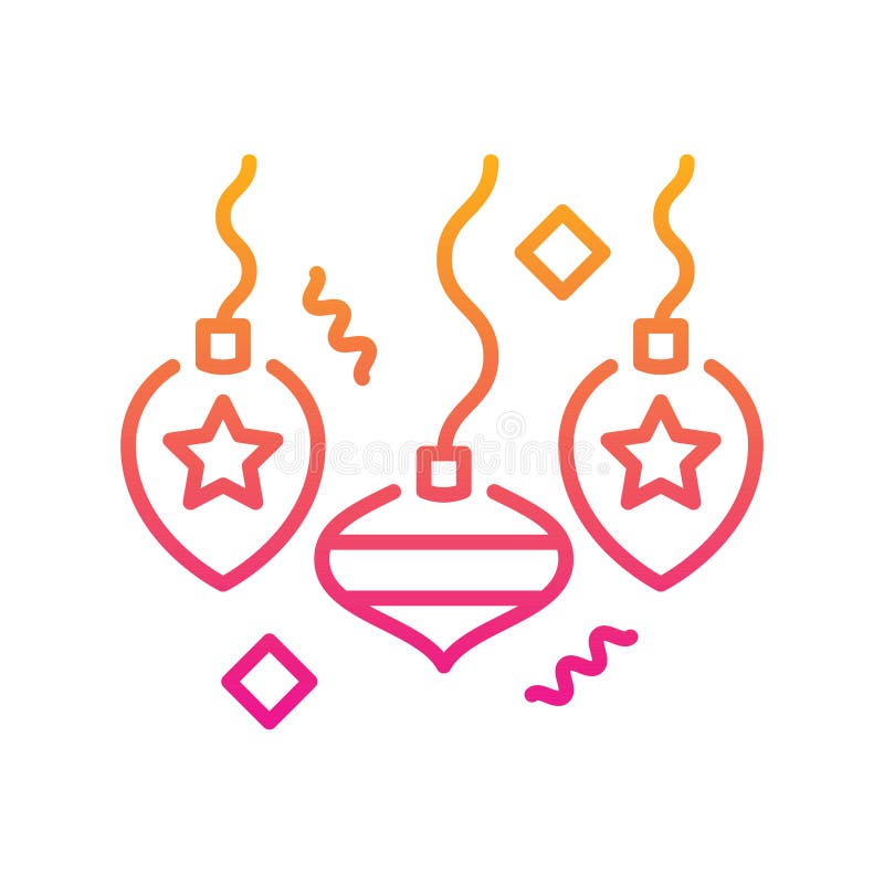 Party Decorations Vector Gradient Icon Style Illustration. EPS 10 File ...