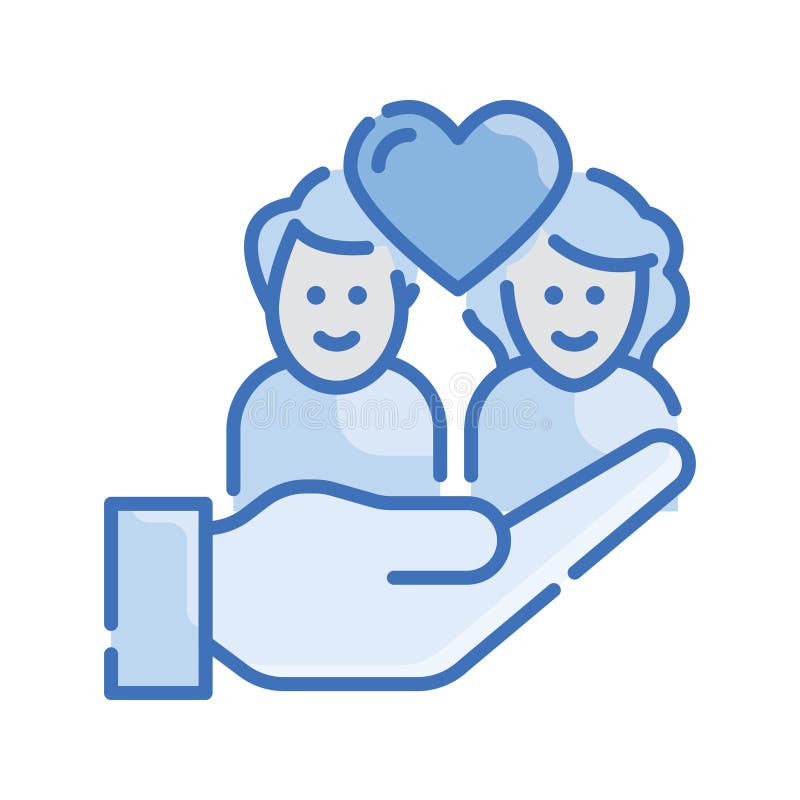 Foster Care Vector Blue Series Icon Design Illustration. EPS 10 File on ...