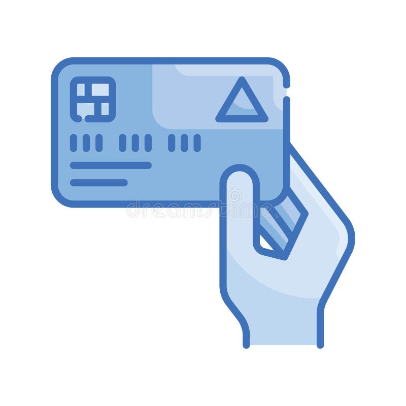 Credit Card Payment Vector Blue Series Icon Style Illustration. EPS 10 ...