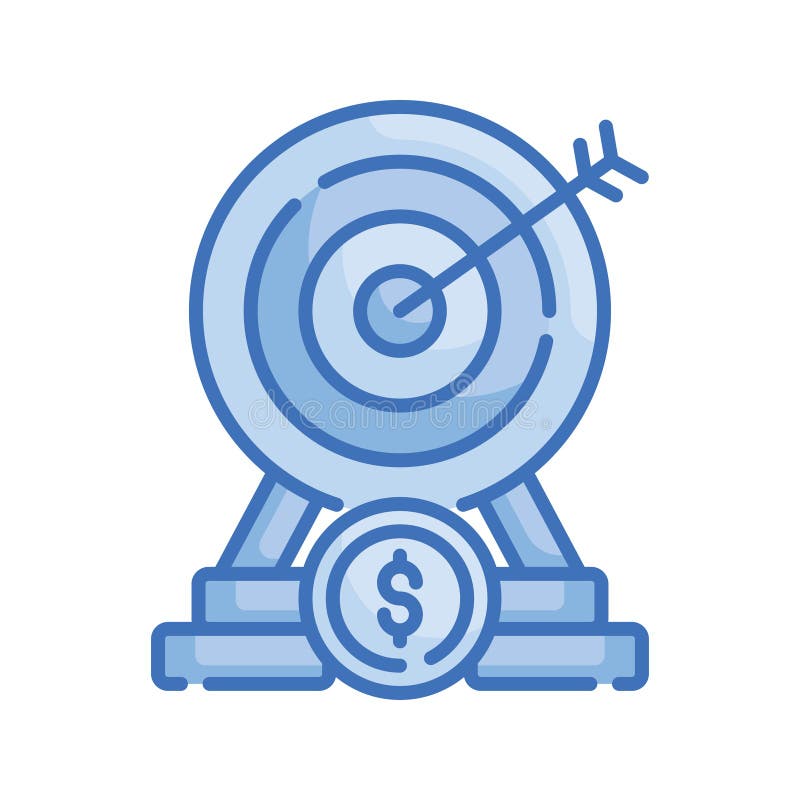Financial Goal Vector Blue Series Icon Style Illustration. EPS 10 File ...