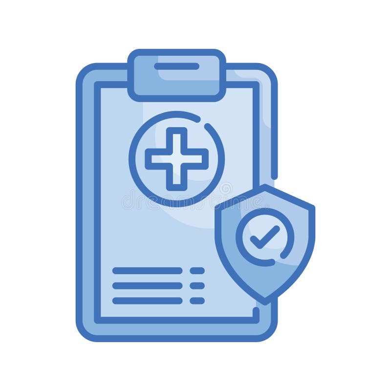 Insurance Policy Vector Blue Series Icon Style Illustration. EPS 10 ...