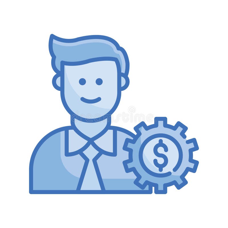 Account Manager Vector Blue Series Icon Style Illustration. EPS 10 File ...