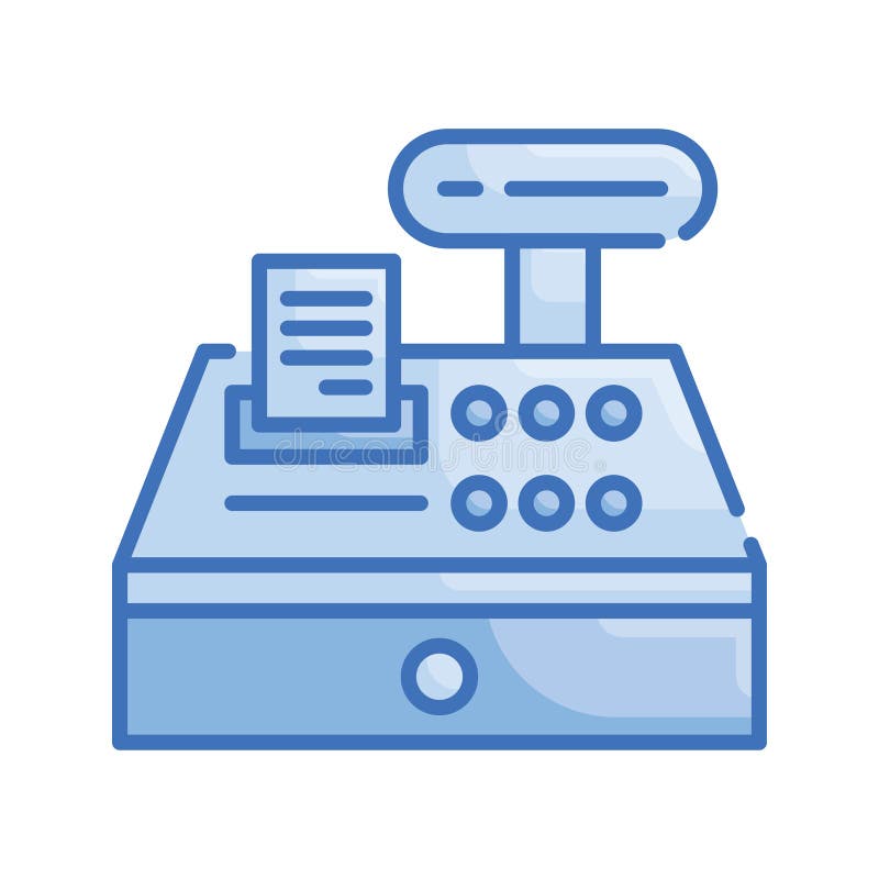 Payment Machine Vector Blue Series Icon Style Illustration. EPS 10 File ...