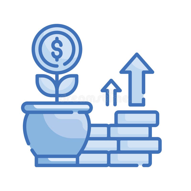 Growth Vector Outline Icon Style Illustration. EPS 10 File Stock ...