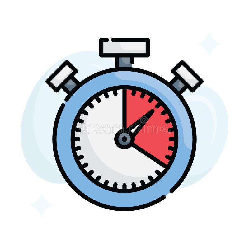 Stopwatch Vector Outline Icon Style Illustration. EPS 10 File Stock ...