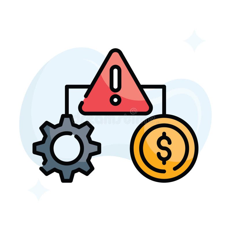 Risk Management Vector Fill Outline Icon Style Illustration. EPS 10 ...